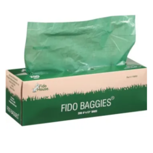 200Ct Fido House Fido Baggies Roll 8"x13" Dog Poo poop Bags waste ...